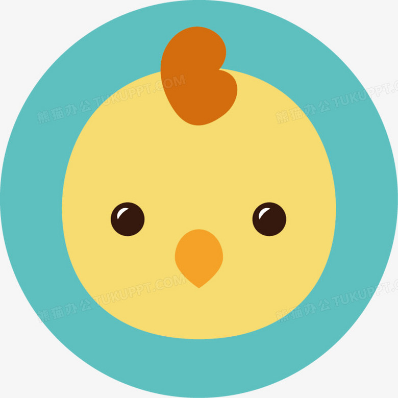 手绘可爱的动物头像PNG图片素材下载_动物PNG_熊猫办公