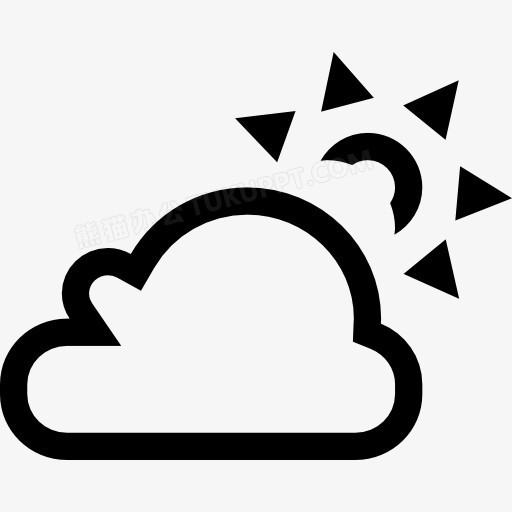 阴天天气符号图标PNG图片素材下载_图标PNG_熊猫办公