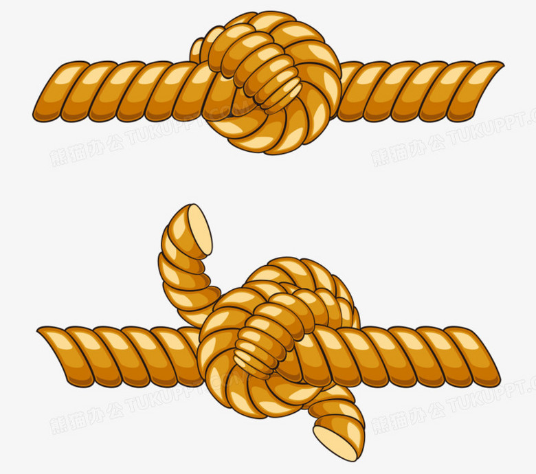 绳结黄色卡通矢量PNG图片素材下载_卡通PNG_熊猫办公
