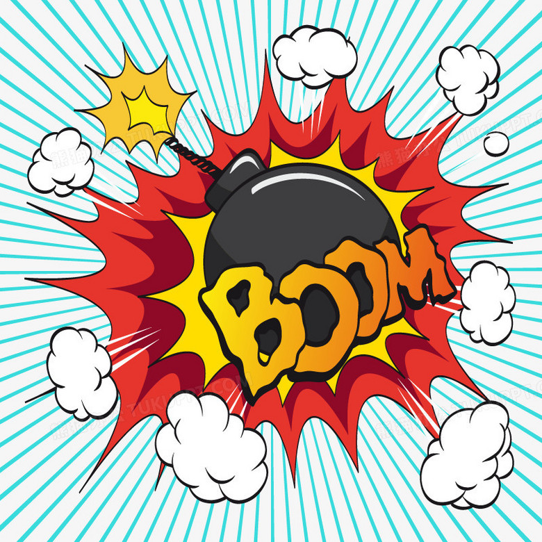 卡通爆炸效果PNG图片素材下载_卡通PNG_熊猫办公