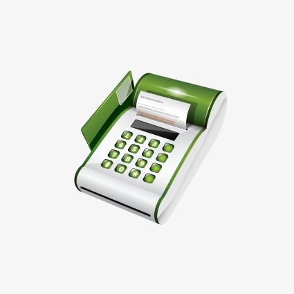 绿色质感pos机PNG图片素材下载_绿色质感PNG_熊猫办公