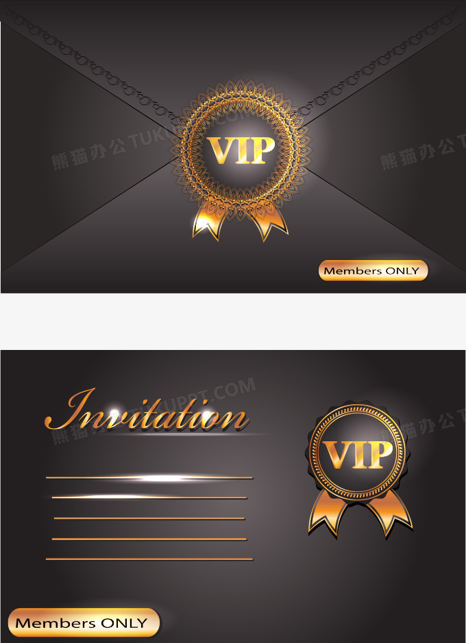 矢量徽章vip卡PNG图片素材下载_vipPNG_熊猫办公