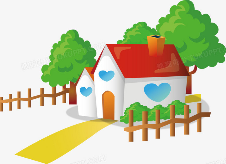 卡通房屋PNG图片素材下载_房屋PNG_熊猫办公