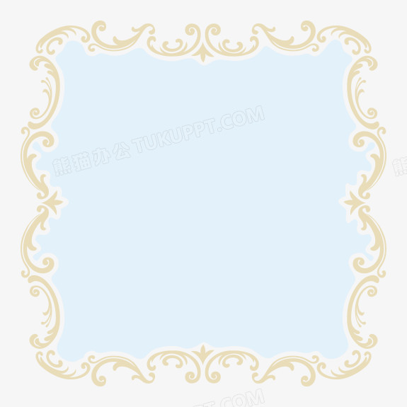 蓝色花边PNG图片素材下载_蓝色花边PNG_熊猫办公