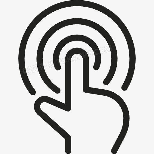 触摸屏用手图标PNG图片素材下载_图标PNG_熊猫办公