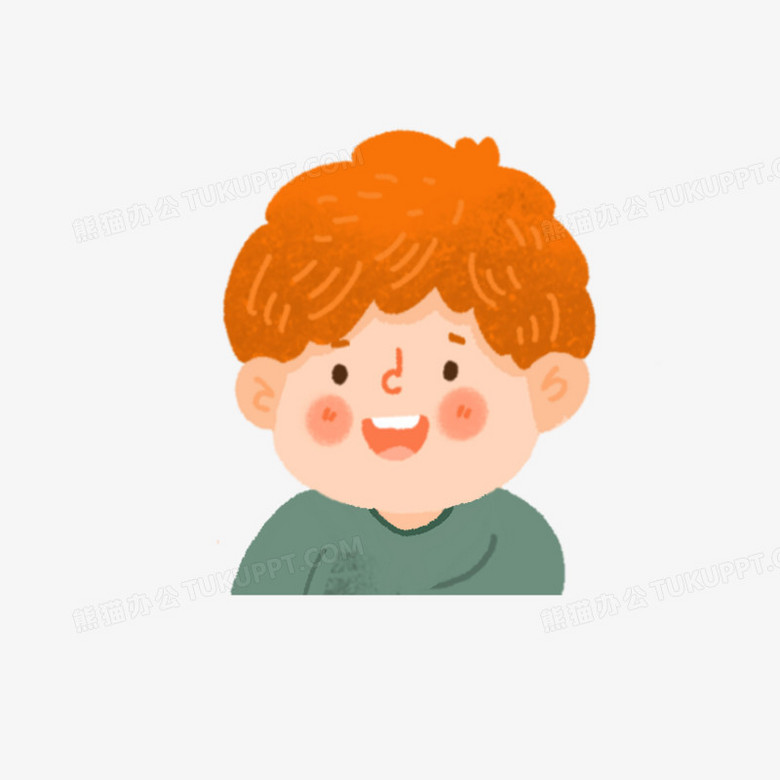 手绘卡通男孩头像免抠元素PNG图片素材下载_卡通PNG_熊猫办公