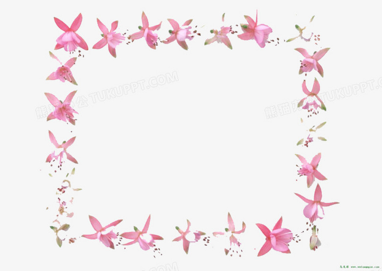 花型边框PNG图片素材下载_花型PNG_熊猫办公