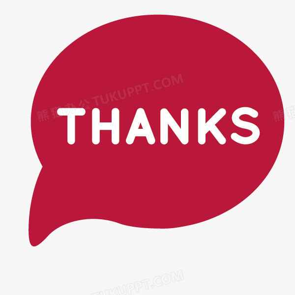 红色thanks矢量气泡PNG图片素材下载_矢量PNG_熊猫办公