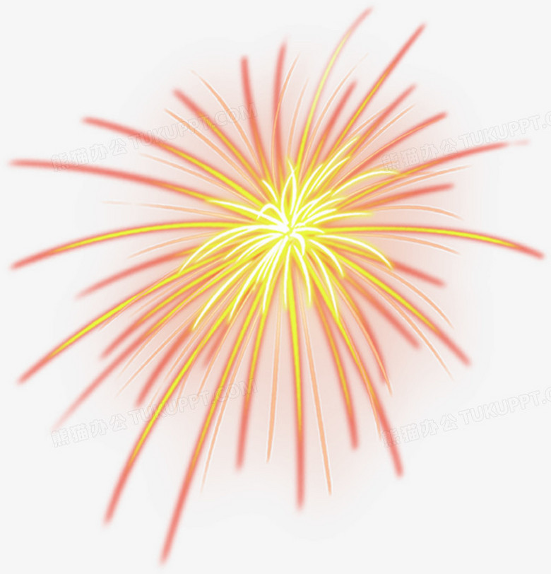 卡通绚丽手绘烟花PNG图片素材下载_烟花PNG_熊猫办公