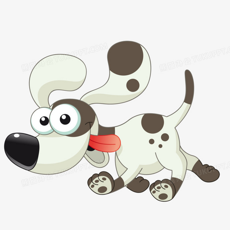 奔跑的小狗PNG图片素材下载_奔跑小狗PNG_熊猫办公