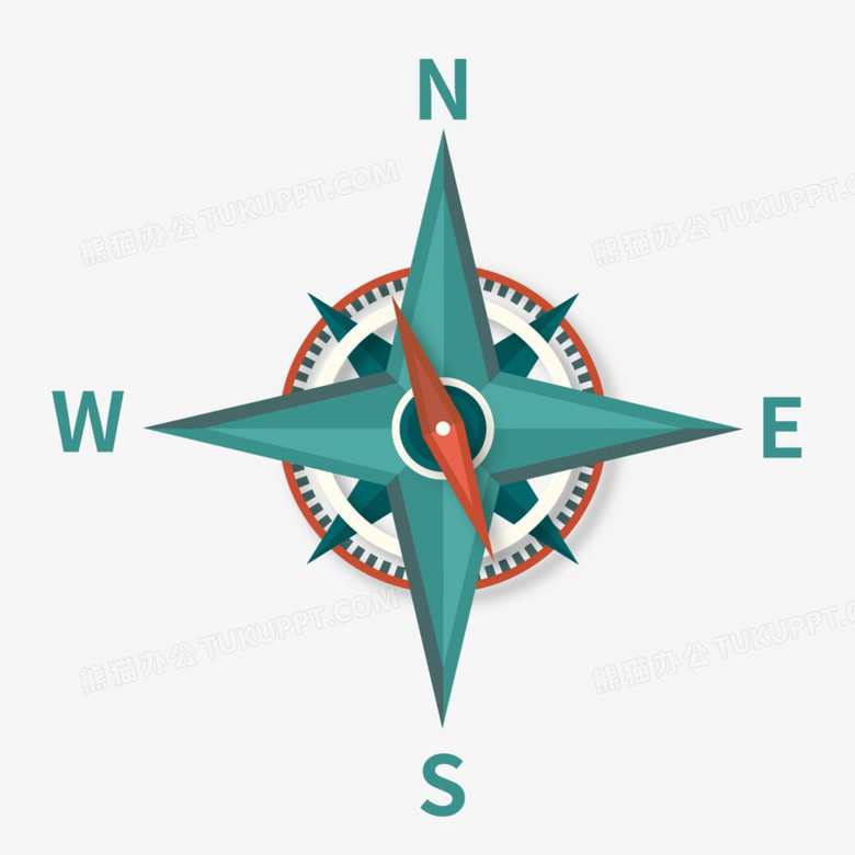 手绘方向指南针指北针免抠PNG图片素材下载_手绘PNG_熊猫办公