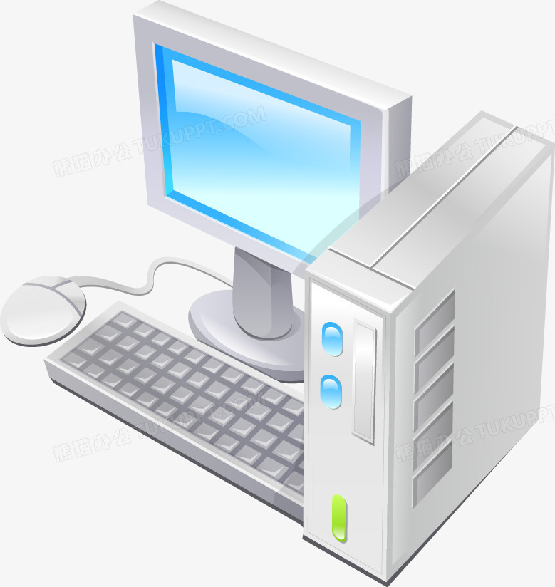 矢量电脑台式机PNG图片素材下载_电脑PNG_熊猫办公