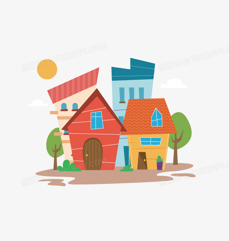 矢量的房子PNG图片素材下载_房子矢量PNG_熊猫办公