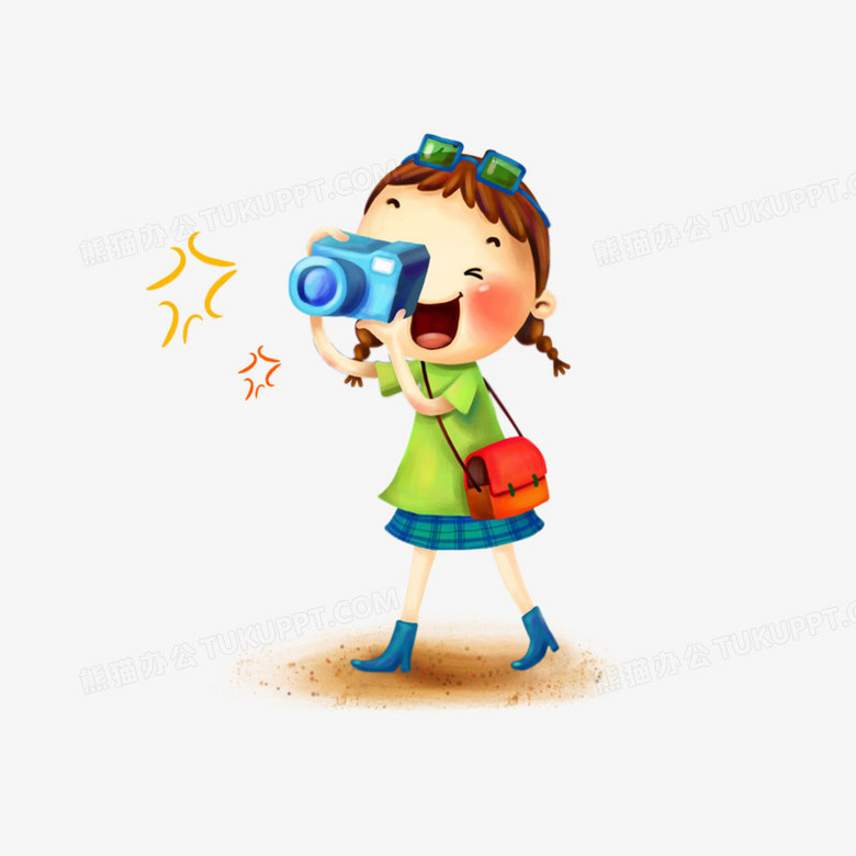 卡通小女孩PNG图片素材下载_卡通PNG_熊猫办公