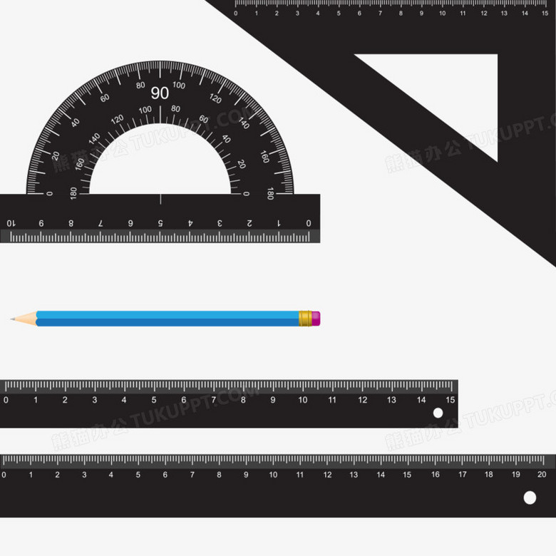 文具尺子PNG图片素材下载_文具PNG_熊猫办公