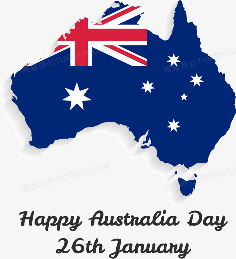 澳大利亚国旗地图PNG图片素材下载_澳大利亚国旗PNG_熊猫办公