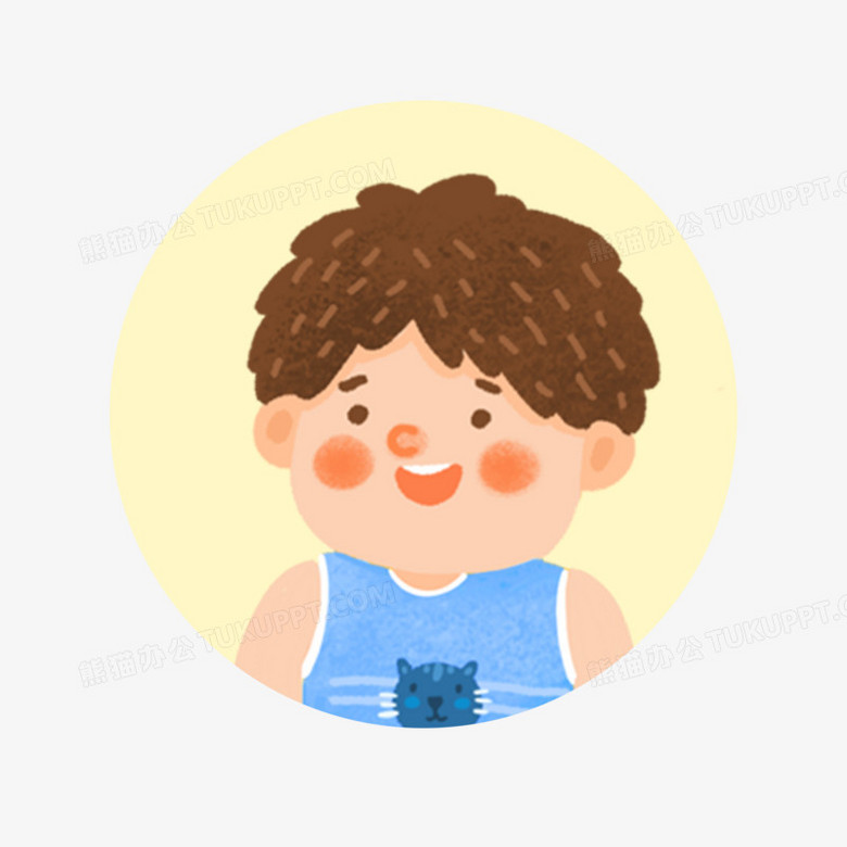 卡通插画风家族人物头像合集之小男孩头像PNG图片素材下载_卡通PNG_熊猫办公