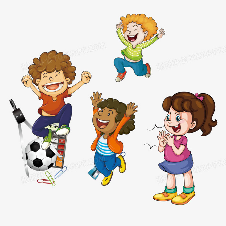 外国小孩卡通人足球手绘PNG图片素材下载_手绘PNG_熊猫办公