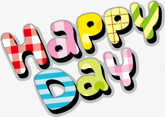 happydayPNG图片素材下载_艺术字PNG_熊猫办公