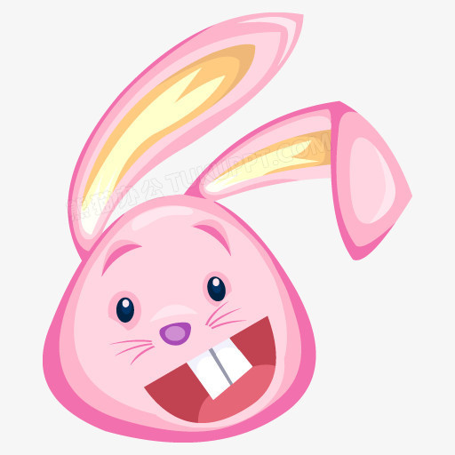 粉色兔子图标PNG图片素材下载_粉色PNG_熊猫办公