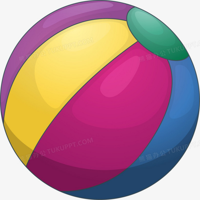 球PNG图片素材下载_卡通PNG_熊猫办公