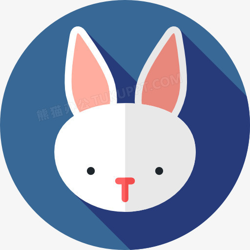 一只白色的兔子图标PNG图片素材下载_图标PNG_熊猫办公