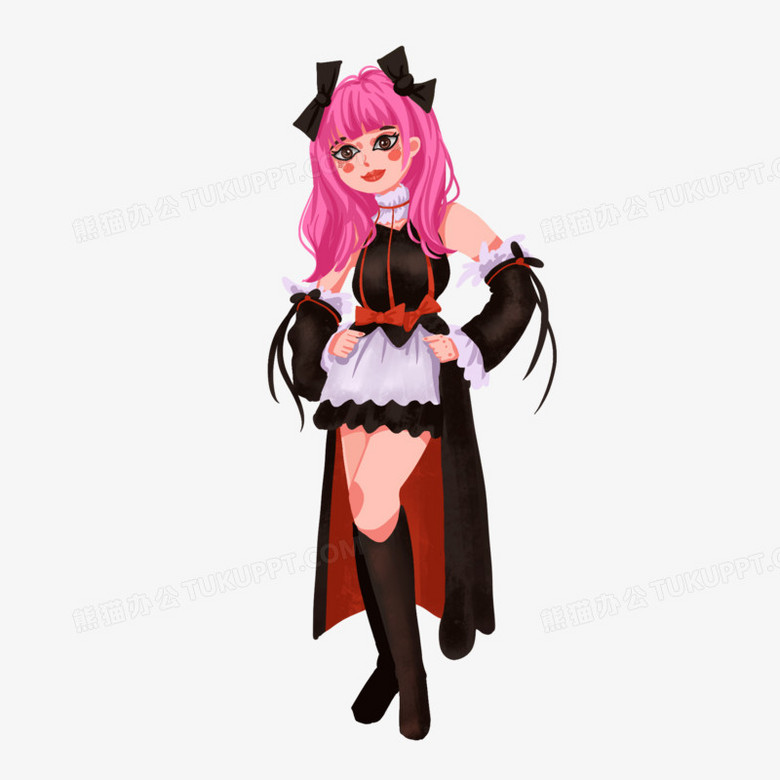 卡通cosplay人物形象PNG图片素材下载_卡通PNG_熊猫办公