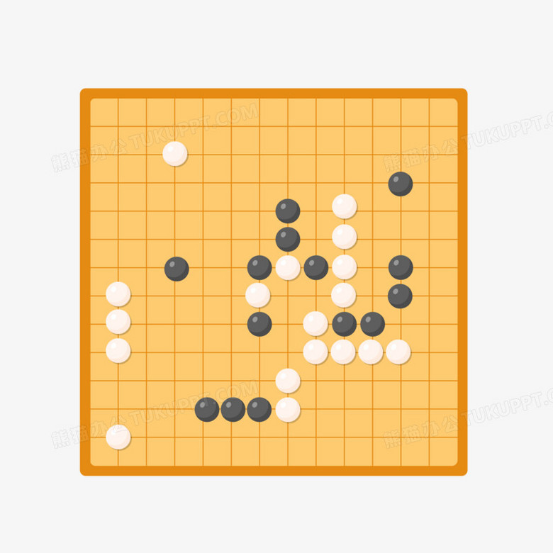 手绘扁平五子棋棋盘PNG图片素材下载_扁平PNG_熊猫办公