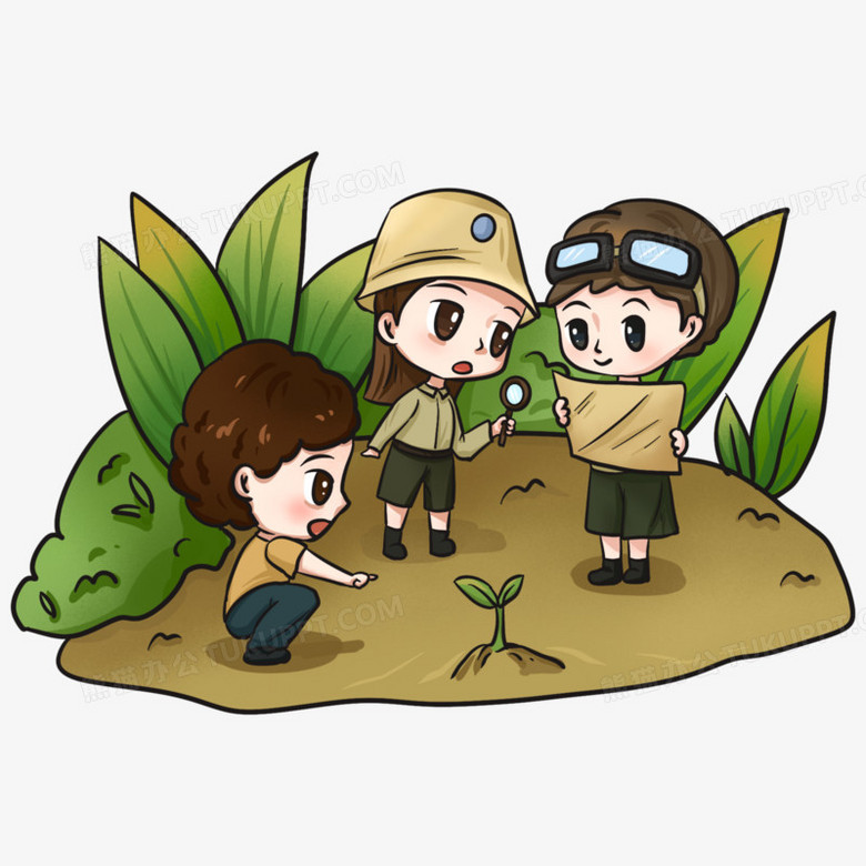 手绘卡通儿童户外野外研学元素PNG图片素材下载_儿童PNG_熊猫办公