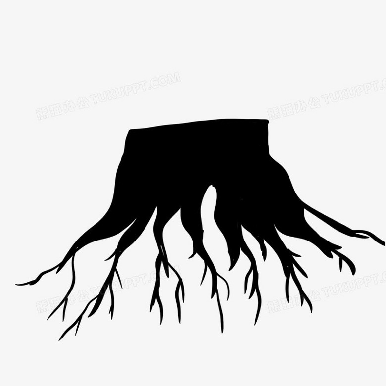 手绘卡通树根免抠元素PNG图片素材下载_手绘PNG_熊猫办公