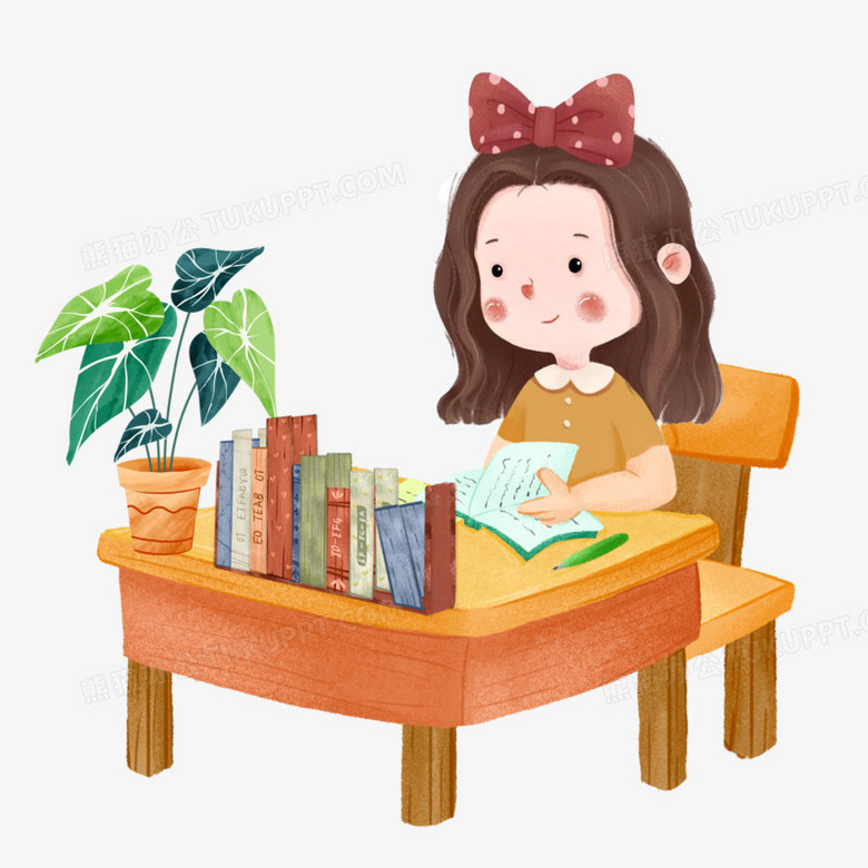 卡通手绘小朋友在家写作业PNG图片素材下载_小朋友PNG_熊猫办公