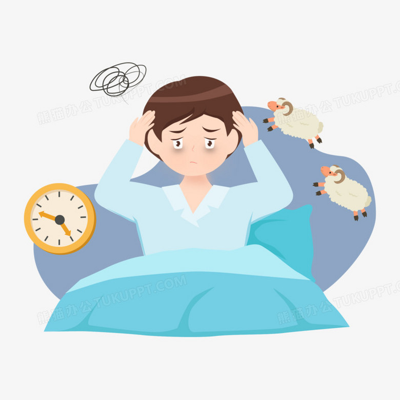 一组卡通矢量心理疾病失眠焦虑人物合集一元素png图片素材下载卡通png熊猫办公