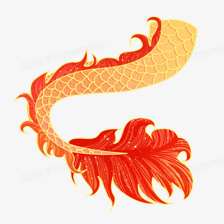 手绘国潮龙尾巴免抠元素PNG图片素材下载_元素PNG_熊猫办公