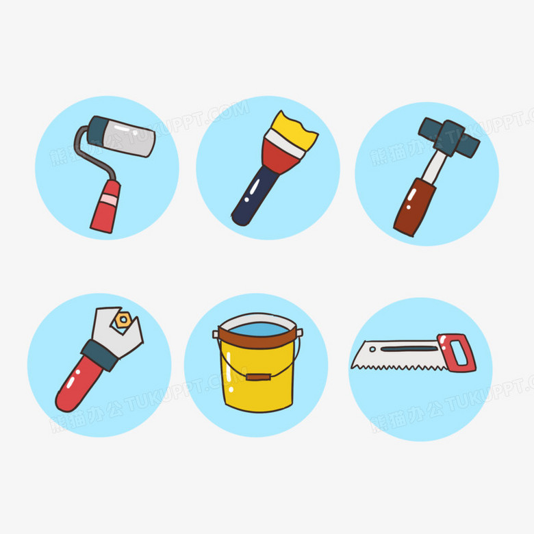 手绘卡通装修图标免抠元素PNG图片素材下载_手绘PNG_熊猫办公