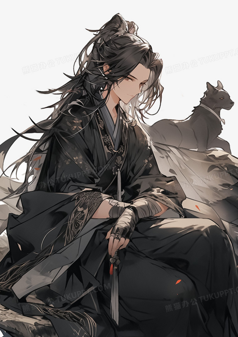 古装武侠小说古风男子角色人物元素PNG图片素材下载_古风PNG_熊猫办公