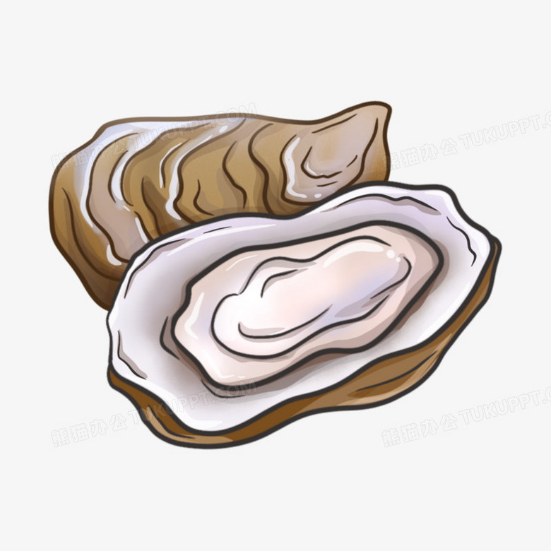 手绘卡通生蚝元素PNG图片素材下载_元素PNG_熊猫办公