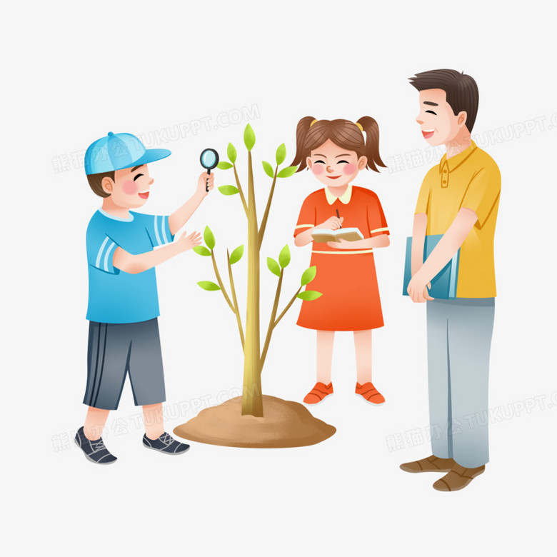 手绘插画学生实际研学场景元素PNG图片素材下载_插画PNG_熊猫办公