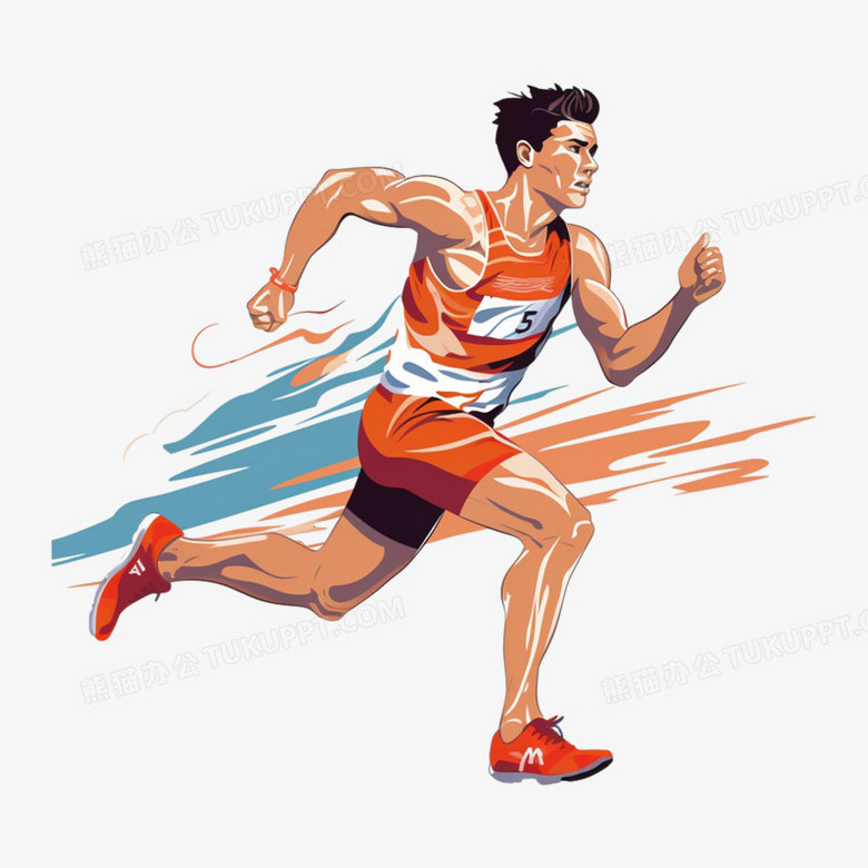男子运动会田径比赛跑步元素PNG图片素材下载_跑步PNG_熊猫办公