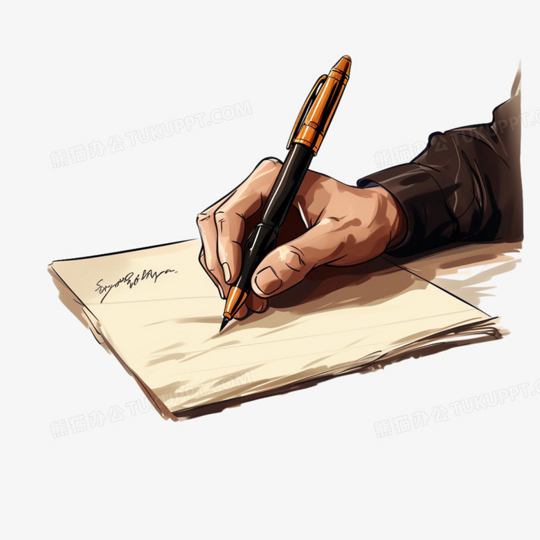 插画风手写姿势免抠PNG图片素材下载_手写PNG_熊猫办公