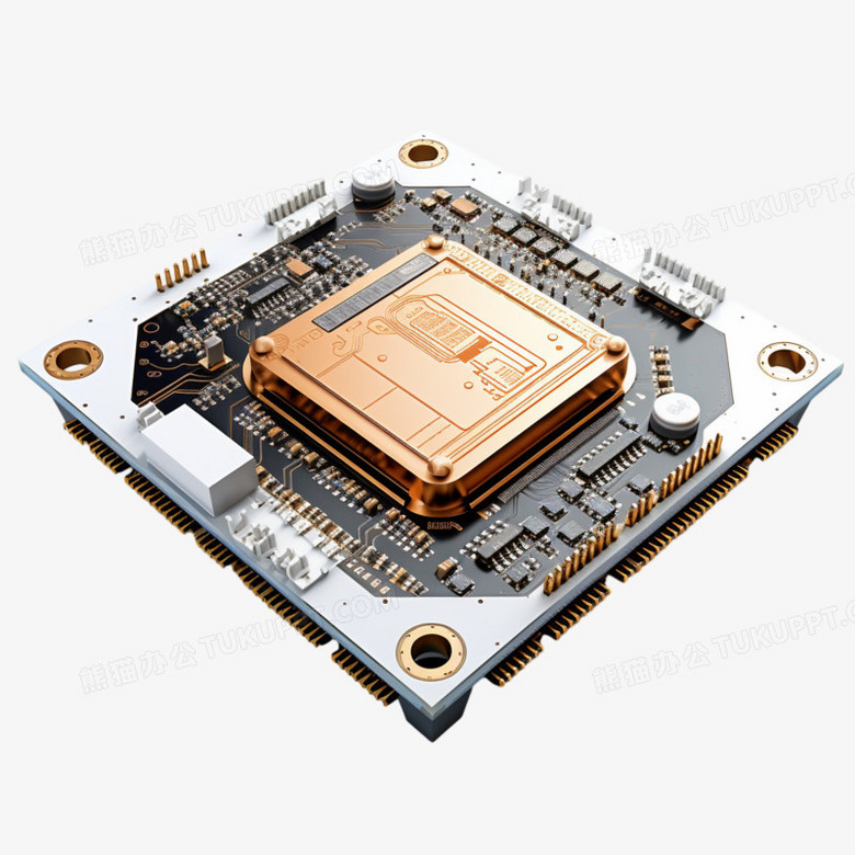 3d芯片免抠PNG图片素材下载_芯片PNG_熊猫办公