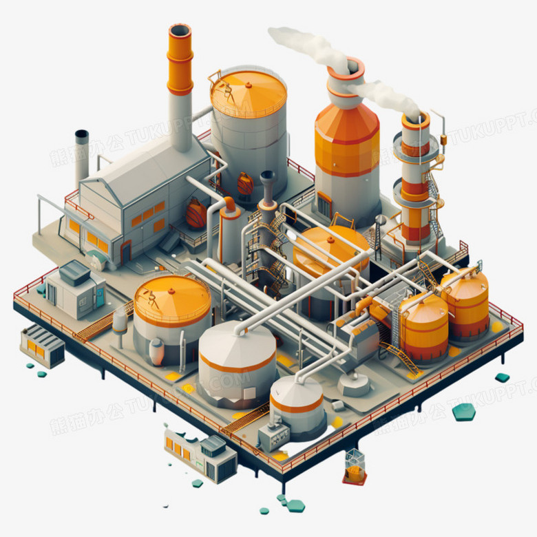 2.5d工厂俯视图免抠元素PNG图片素材下载_俯视图PNG_熊猫办公