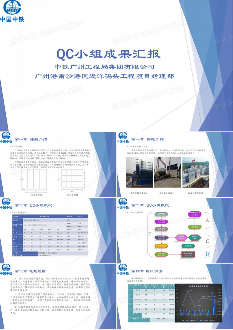 qc小组成果汇报PPT模板下载_编号leagpaal_熊猫办公