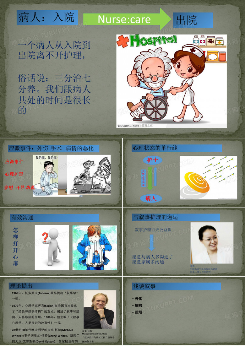 浅谈叙事护理ppt模板下载编号lvxpykrl熊猫办公