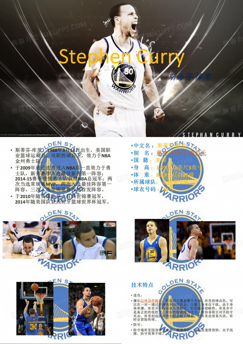 stephencurry库里PPT模板下载_编号lybwmypx_熊猫办公