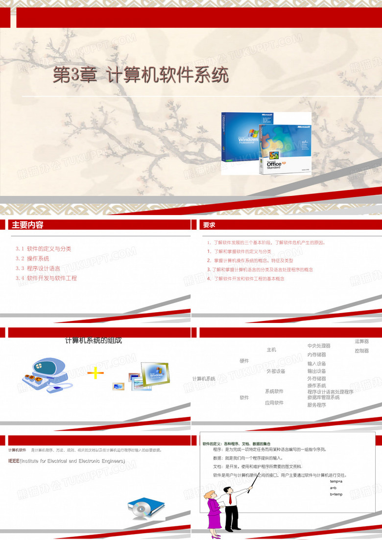 计算机软件系统ppt模板下载 编号lexxzmwx 熊猫办公