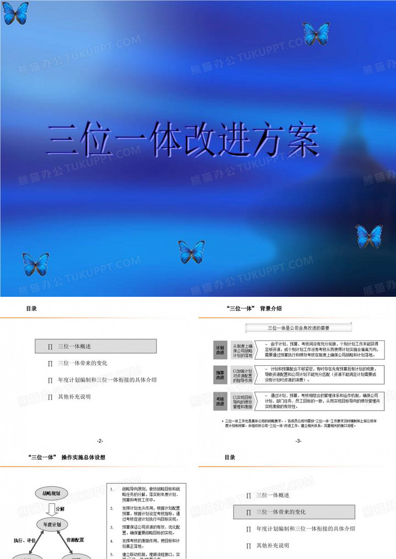 三位一体改进方案PPT模板下载_编号lmyywyrp_熊猫办公