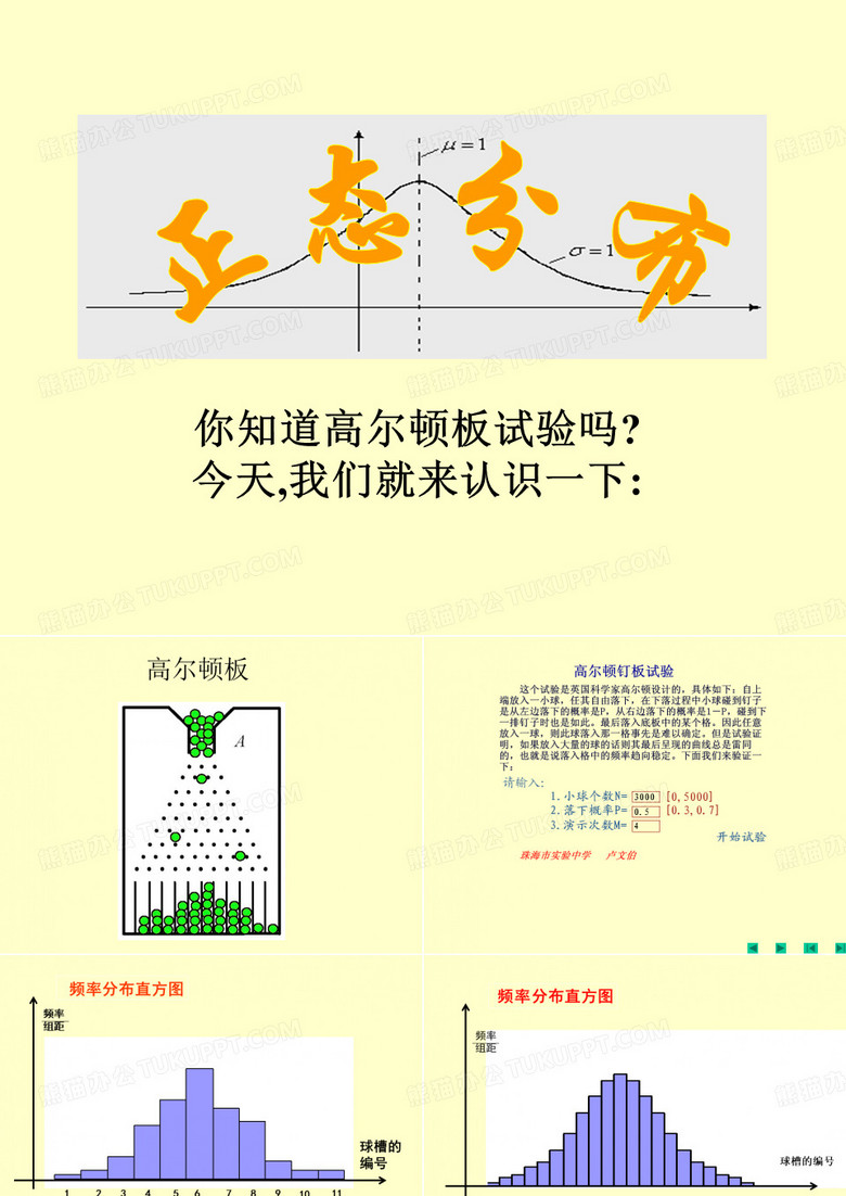 正态分布PPT模板下载_编号lwabvkor_熊猫办公