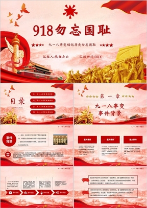 勿忘918PPT模板_勿忘918PPT模板下载_熊猫办公