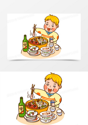 暴饮暴食图片卡通_暴饮暴食的可爱卡通图大全_熊猫办公