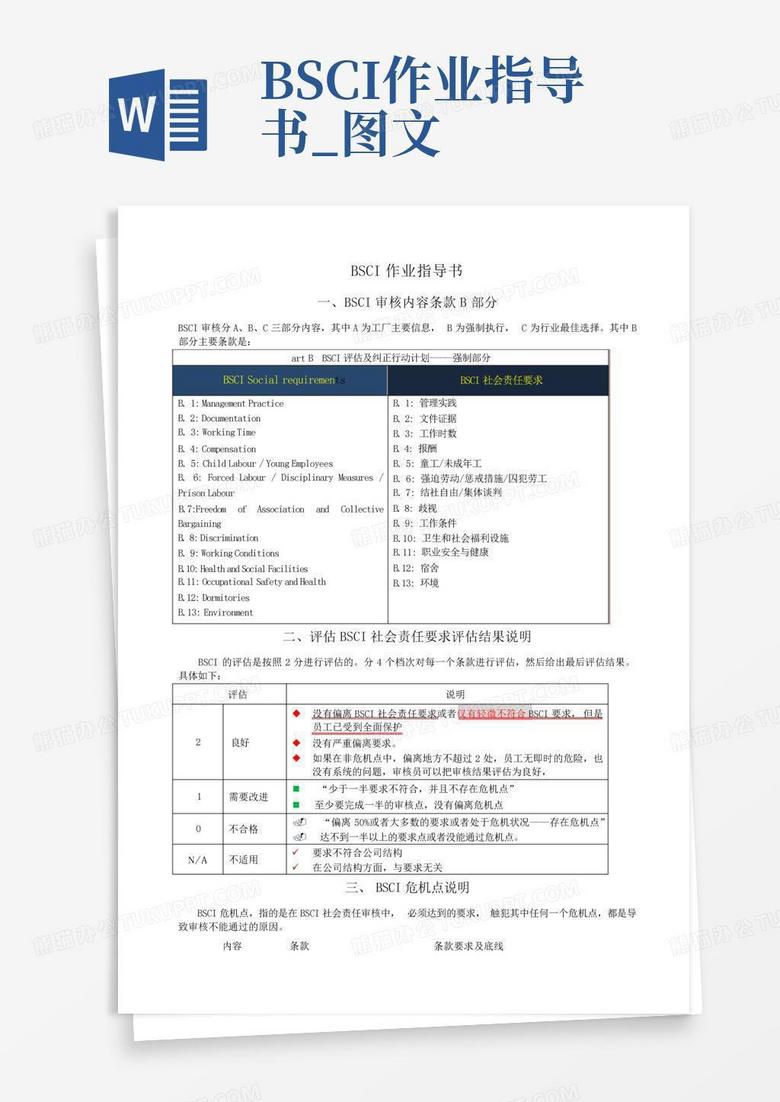 bsci作业指导书_图文-Word模板下载_编号lvwvnbbb_熊猫办公